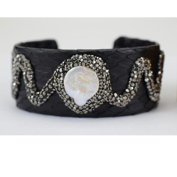 Jewelry | Hp Boutique Party 1124 Python Skin Cuff Bracelet | Poshmark